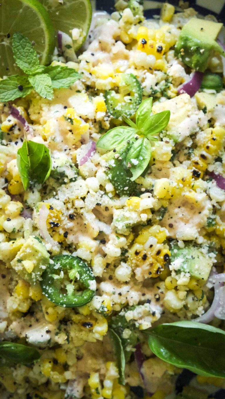Mexican Street Corn Off The Cob - Molé in the Wall